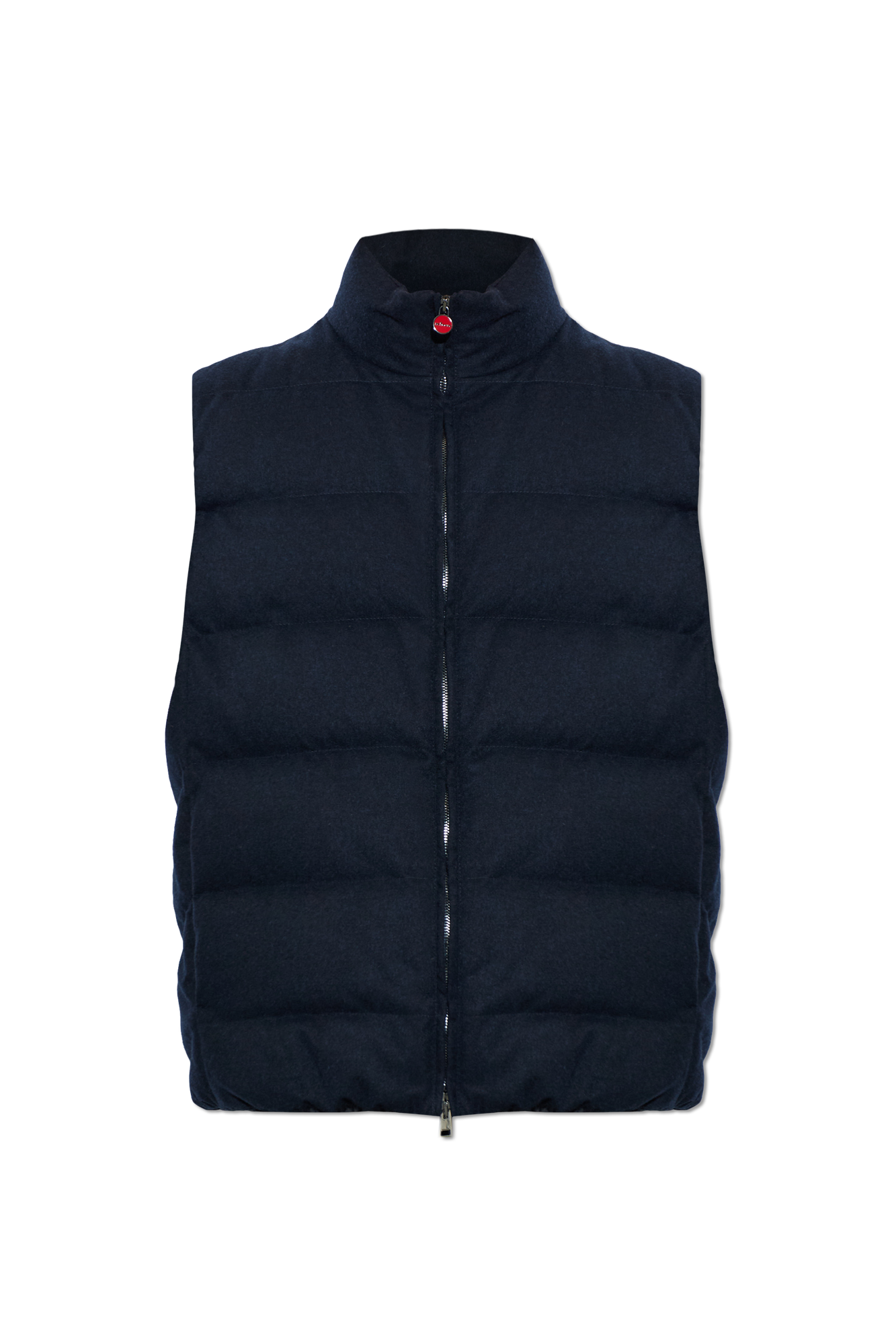 KITON padded waistcoat with stand-up collar